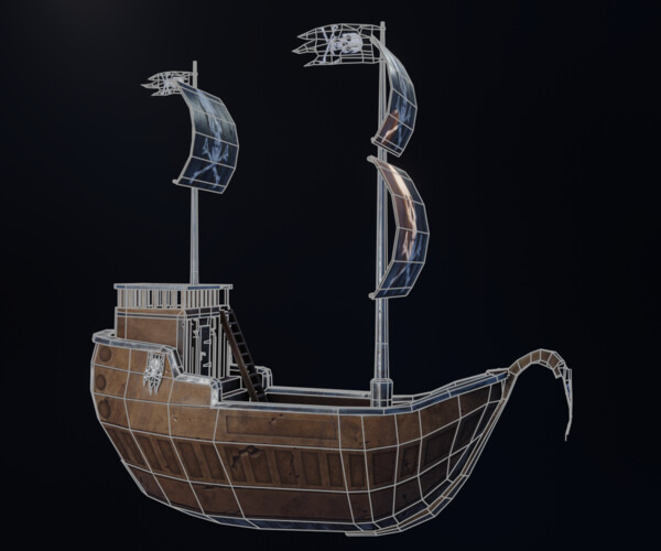 ArtStation - Stylized Pirate Ship | Game Assets
