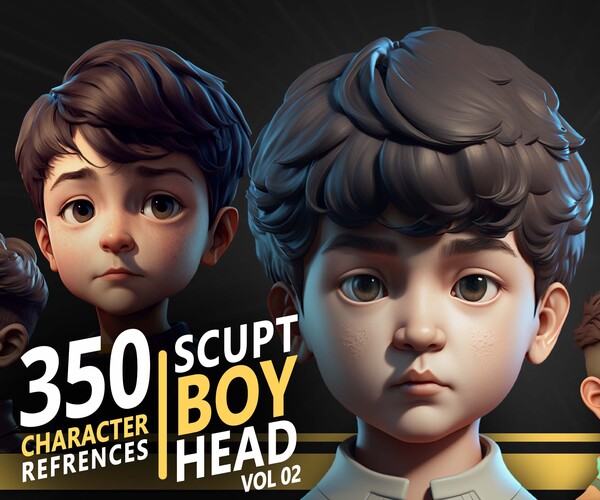 ArtStation - 350 Boy Head Sculpt - VOL 02 - Character references | Artworks