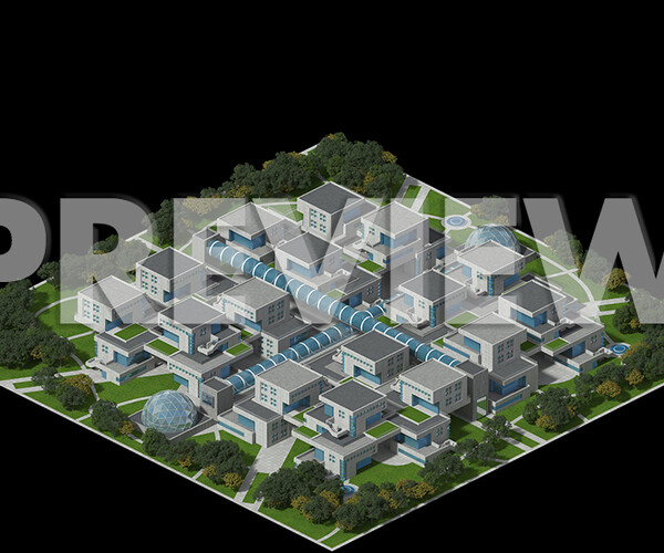 ArtStation - Architecture (Tile#0039, 2x2) – Dimetric Projection ...