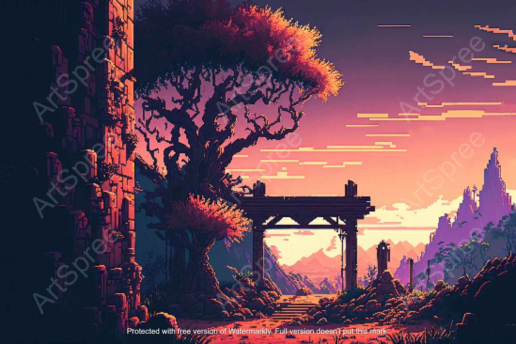 ArtStation - 6 Pixelated Backgrounds/Wallpapers In 4K | Artworks
