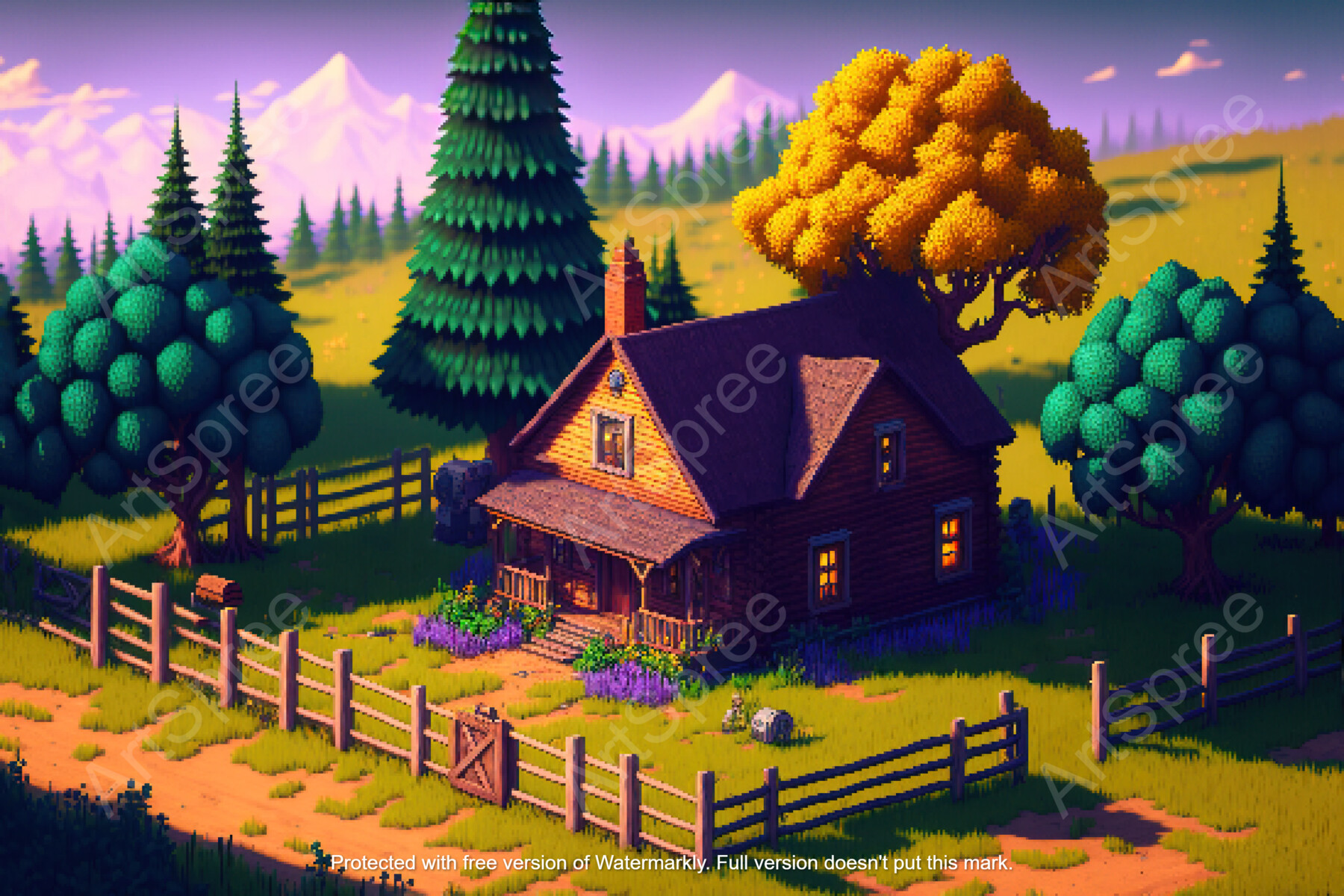 ArtStation - 6 Pixelated Backgrounds/Wallpapers in 4K | Game Assets