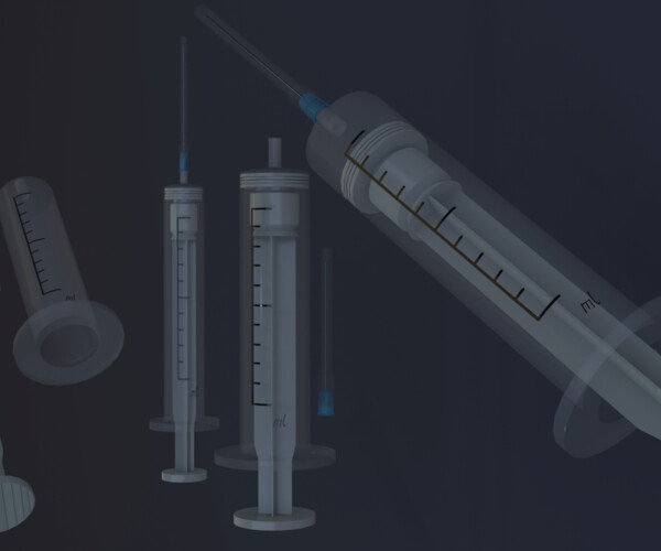 ArtStation - Medical syringes Low-poly 3D model | Resources