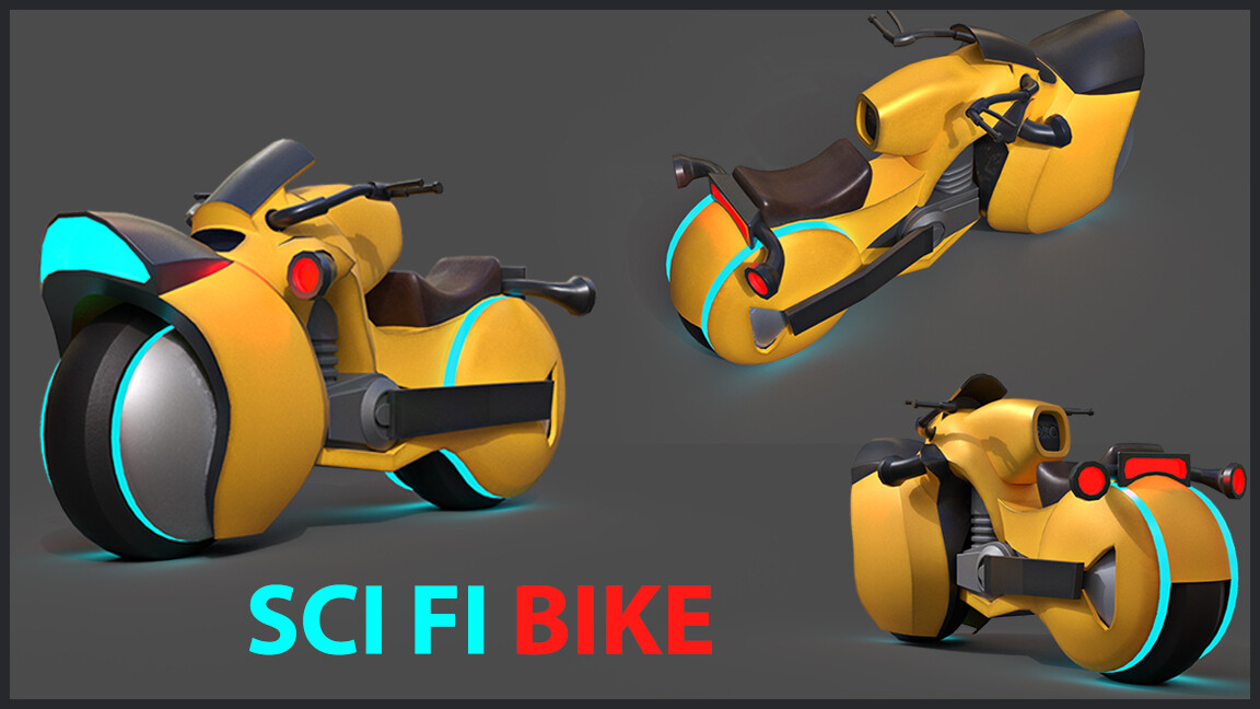 ArtStation - Sci-fi Bike Game Ready 5 | Game Assets