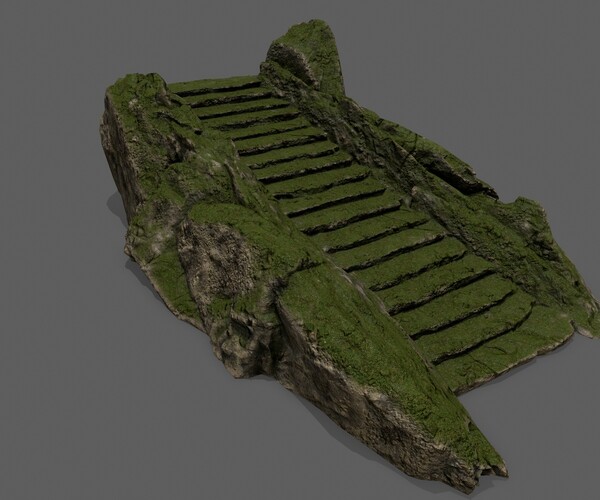 ArtStation - Mossy Stair | Game Assets