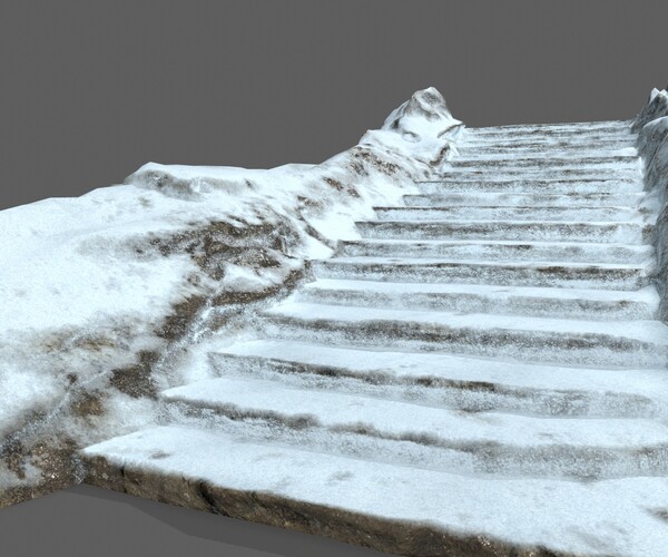 ArtStation - Snowy Stair | Game Assets