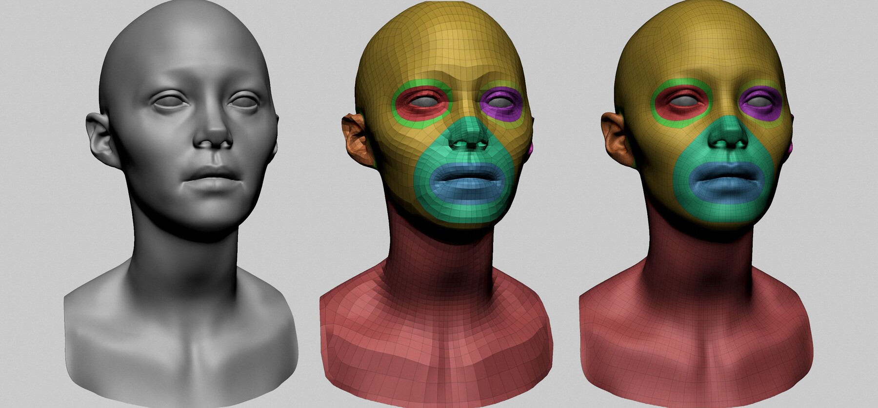 ArtStation - Male-Female Head and Body Basemesh Collection | Resources