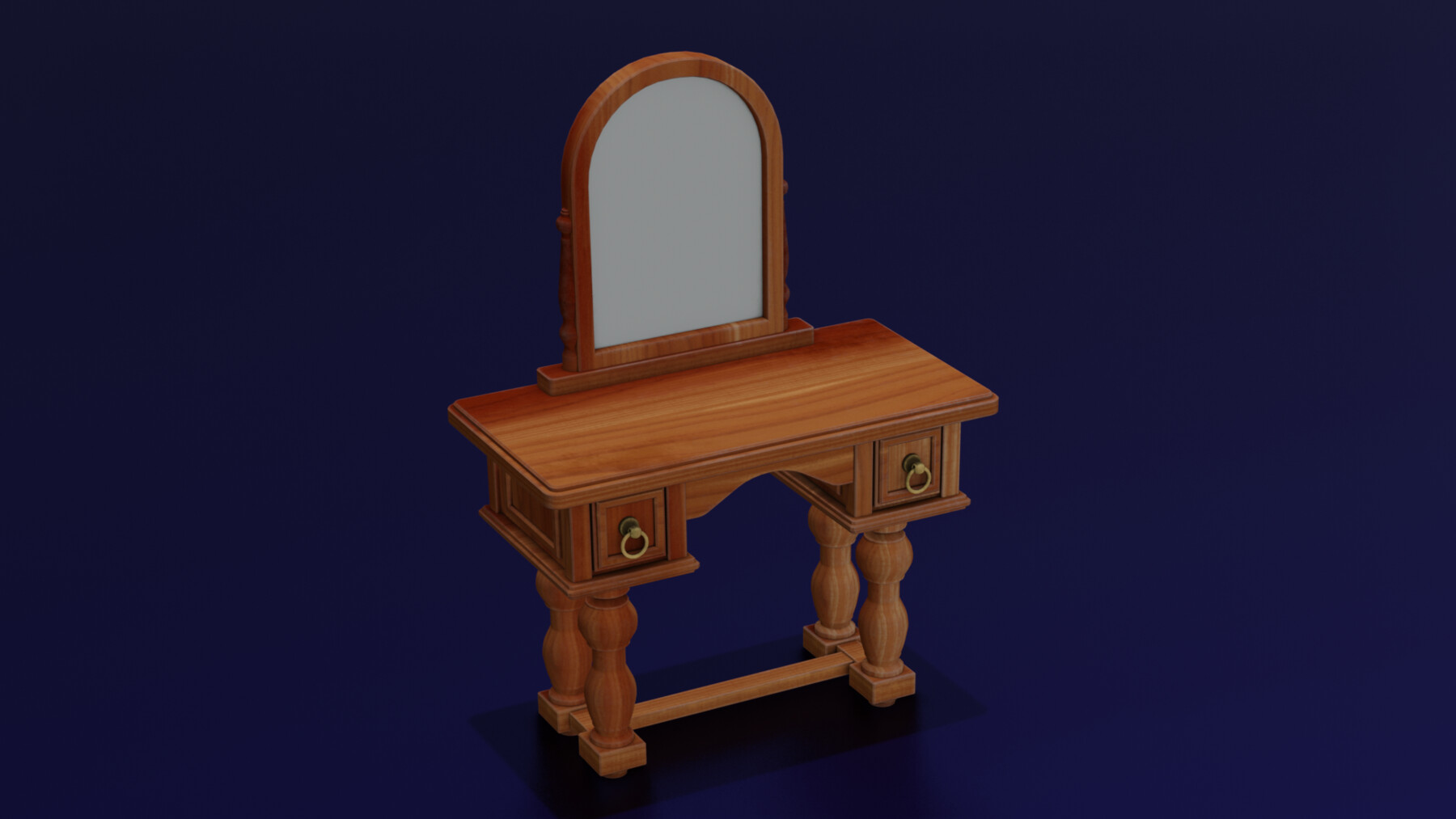 ArtStation - WOODEN DRESSING TABLE LOW POLY GAME READY | Resources