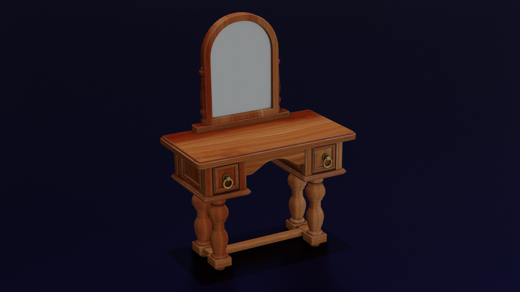 ArtStation - WOODEN DRESSING TABLE LOW POLY GAME READY | Resources