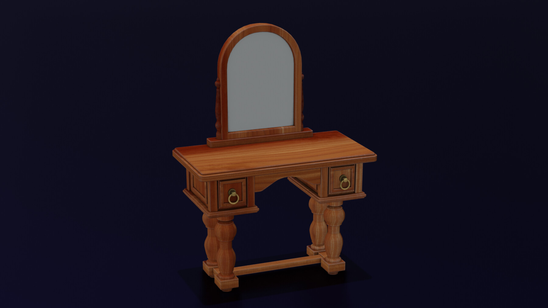 ArtStation - WOODEN DRESSING TABLE LOW POLY GAME READY | Resources