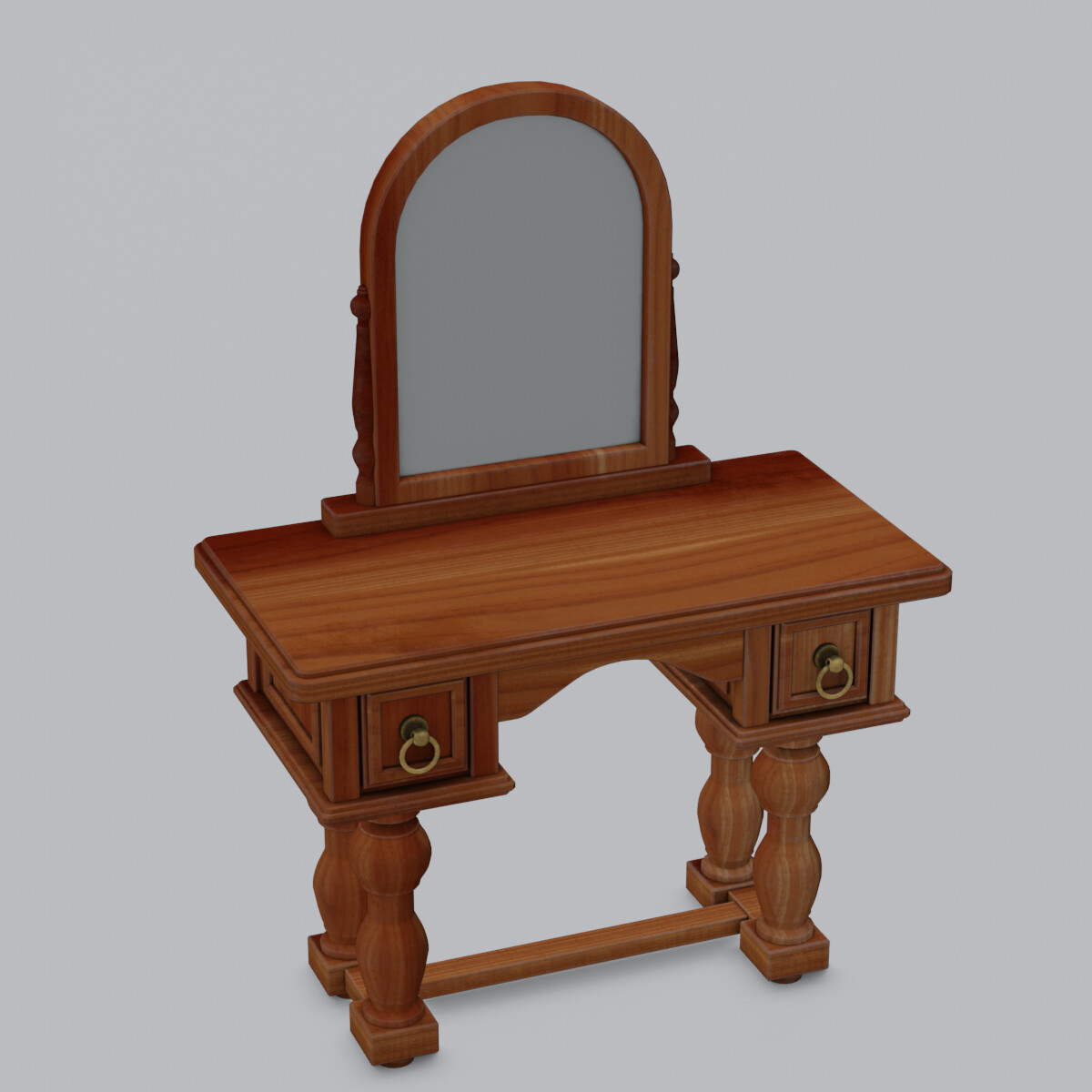 ArtStation - WOODEN DRESSING TABLE LOW POLY GAME READY | Resources