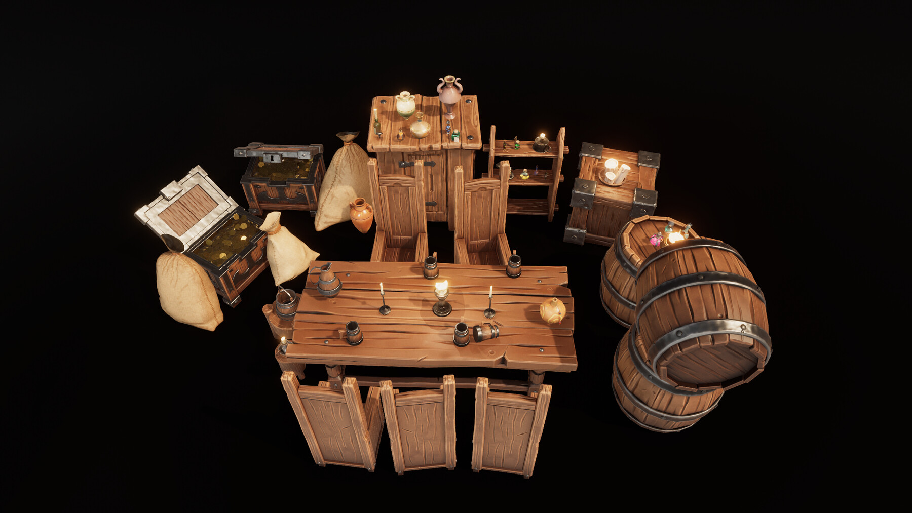 ArtStation - Medieval Village - Furniture and Misc. Pack | Game Assets