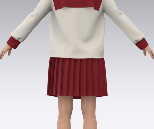 ArtStation - Japanese School uniform Seifuku Outfits MD CLO 3D ZPRJ ...