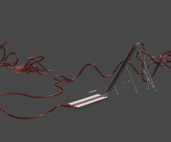 ArtStation - Custom Rollercoaster Track Set | Game Assets