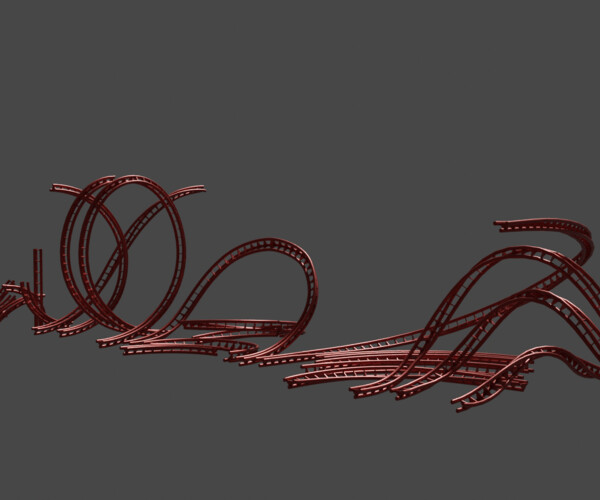 ArtStation - Custom Rollercoaster Track Set | Game Assets