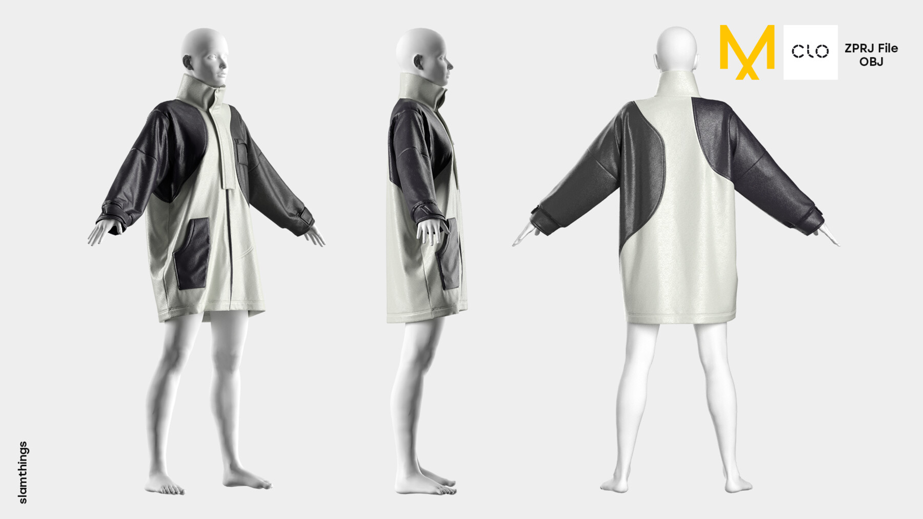 ArtStation - Streetwear Tech Jacket #028 - Clo 3D / Marvelous Designer ...