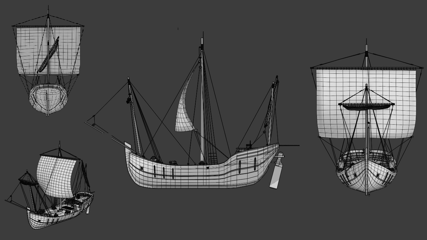 ArtStation - ANIMATED SHIP WITH OCEAN WAVES LOW POLY GAME READY | Game ...