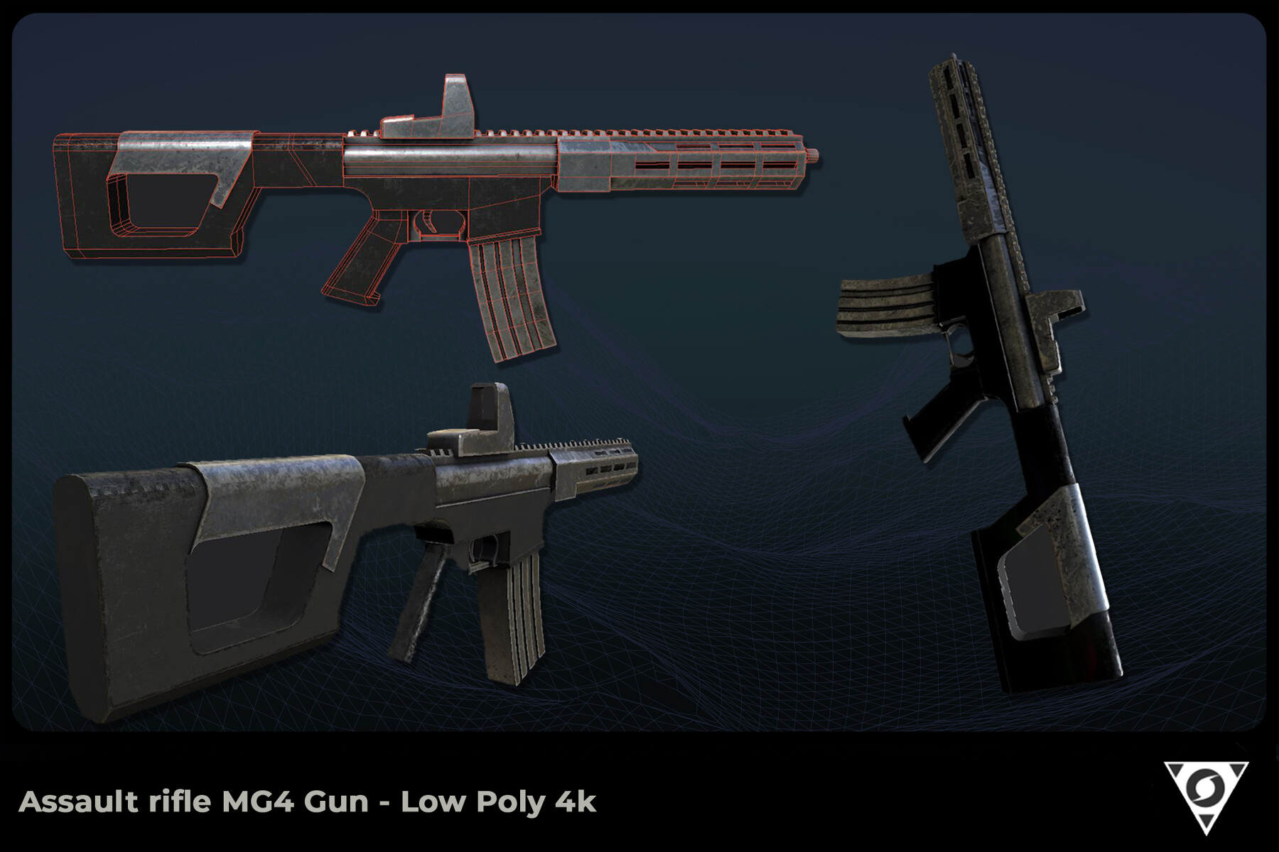 ArtStation - Assault rifle MG4 Gun - Low Poly 4k Ready to game Shooter ...