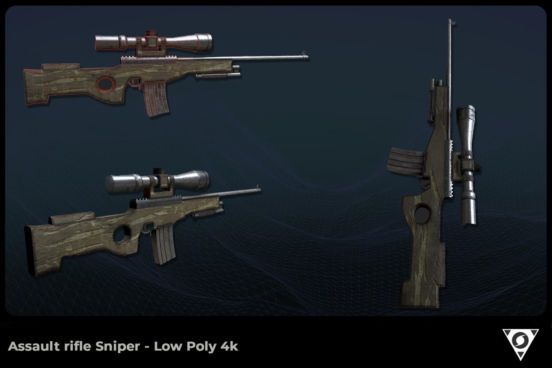 ArtStation - Assault rifle guns - FULL BUNDLE - Low Poly 4k Ready to ...