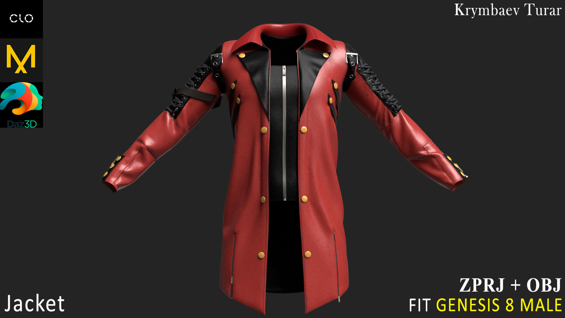 ArtStation - Jacket / Marvelous Designer / Clo 3D project + obj | Game ...
