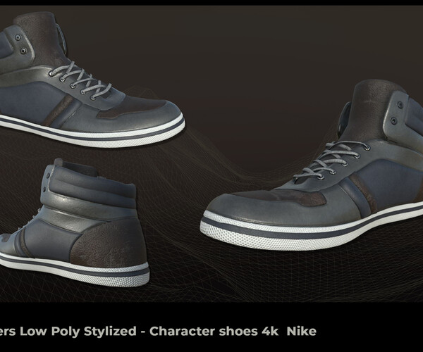 ArtStation - Sneakers Low Poly Stylized - Character shoes 4k Adidas ...
