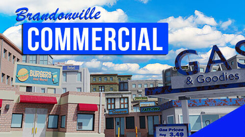 ArtStation - BrandonVille Commercial Set: 15 Buildings | Resources