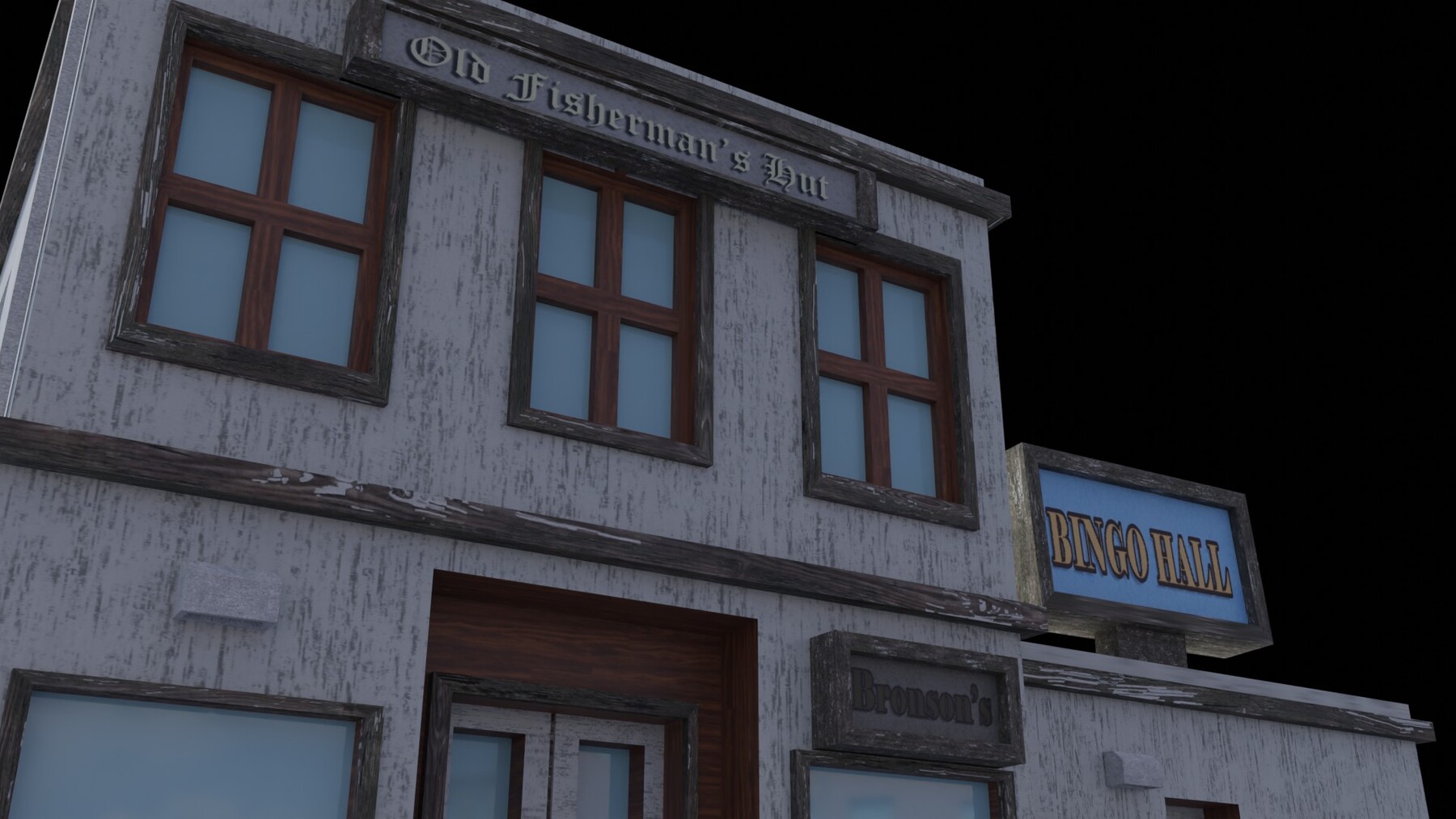 ArtStation - BrandonVille Commercial Set: 15 Buildings | Resources