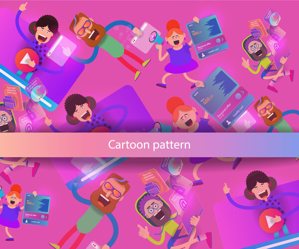 ArtStation - Pattern of cartoon characters | Artworks