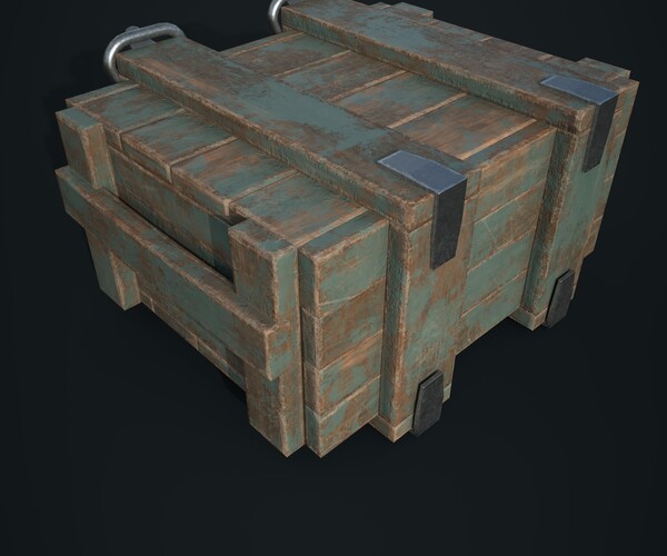 ArtStation - small wooden army box | Game Assets