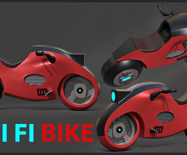 ArtStation - Sci-fi Bike Game Ready 6 | Game Assets