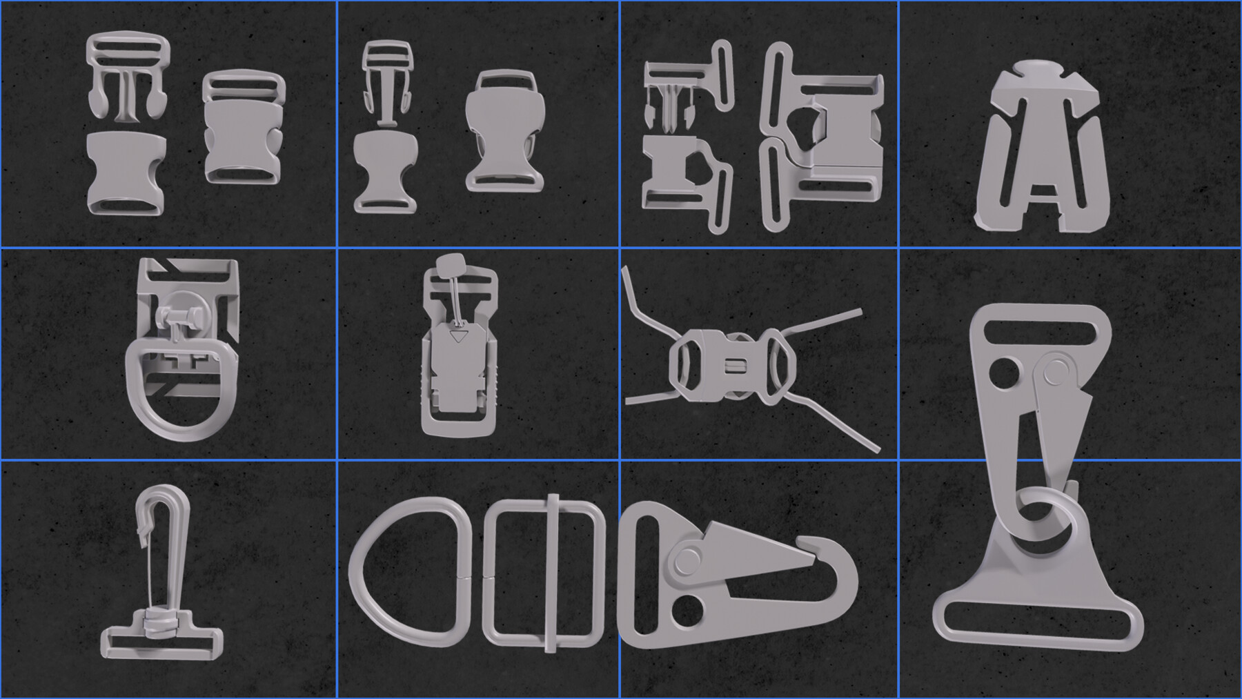 ArtStation - 4o Buckles and straps + UV | Resources