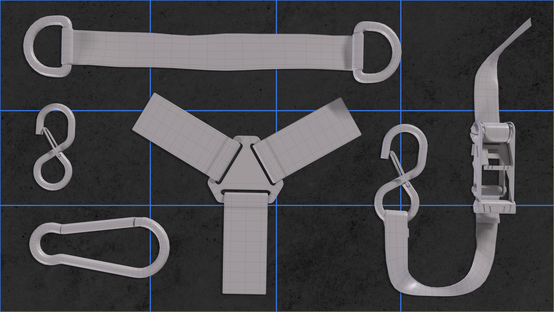 ArtStation - 4o Buckles and straps + UV | Resources