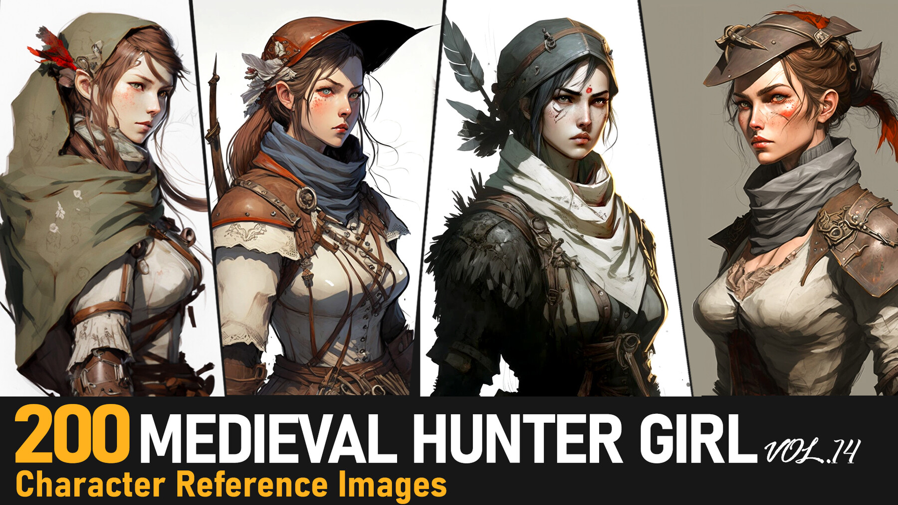 ArtStation - Medieval Hunter Girl VOL.14|4K Reference Images | Artworks