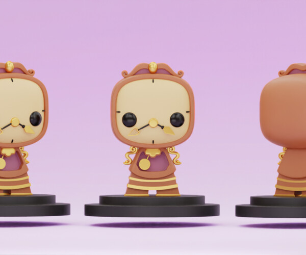 ArtStation - FUNKO POP 3D MODEL Cogsworth Beauty and The Beast | Resources