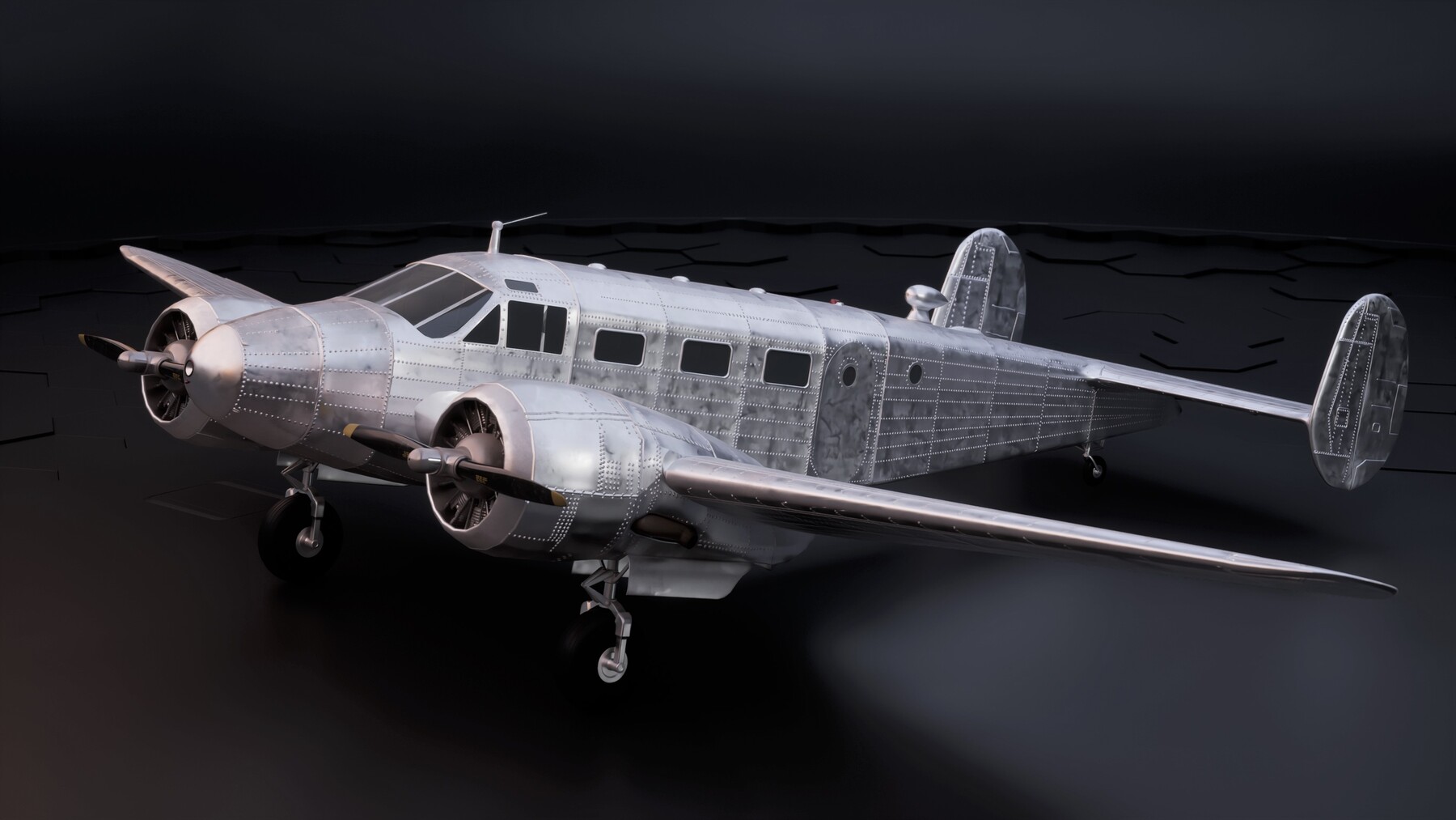 ArtStation - Aircraft - Beechcraft Model 18 , 3D model | Resources