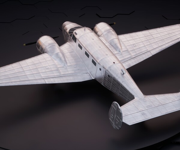 ArtStation - Aircraft - Beechcraft Model 18 , 3D model | Resources