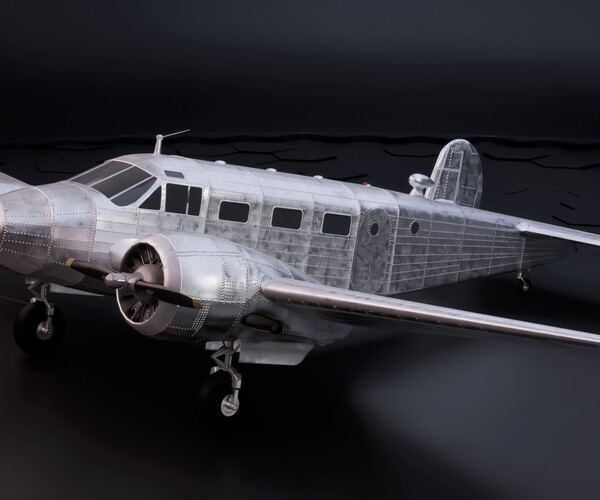 ArtStation - Aircraft - Beechcraft Model 18 , 3D model | Resources