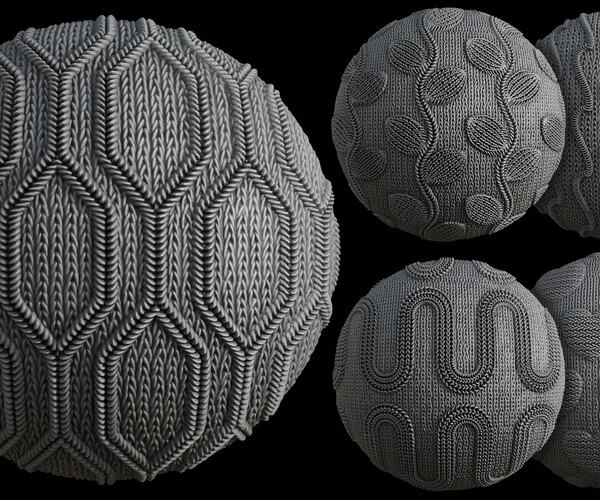 ArtStation - WOOL, TRICOT AND KNITTED Alpha Brush Bundle vol2 | Brushes