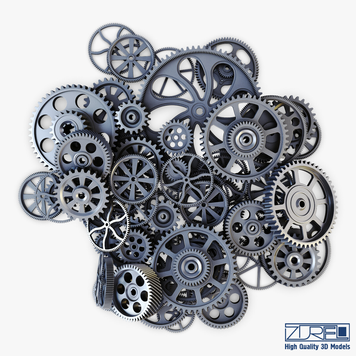 ArtStation - Pile of Scattered Gears v 1 | Resources