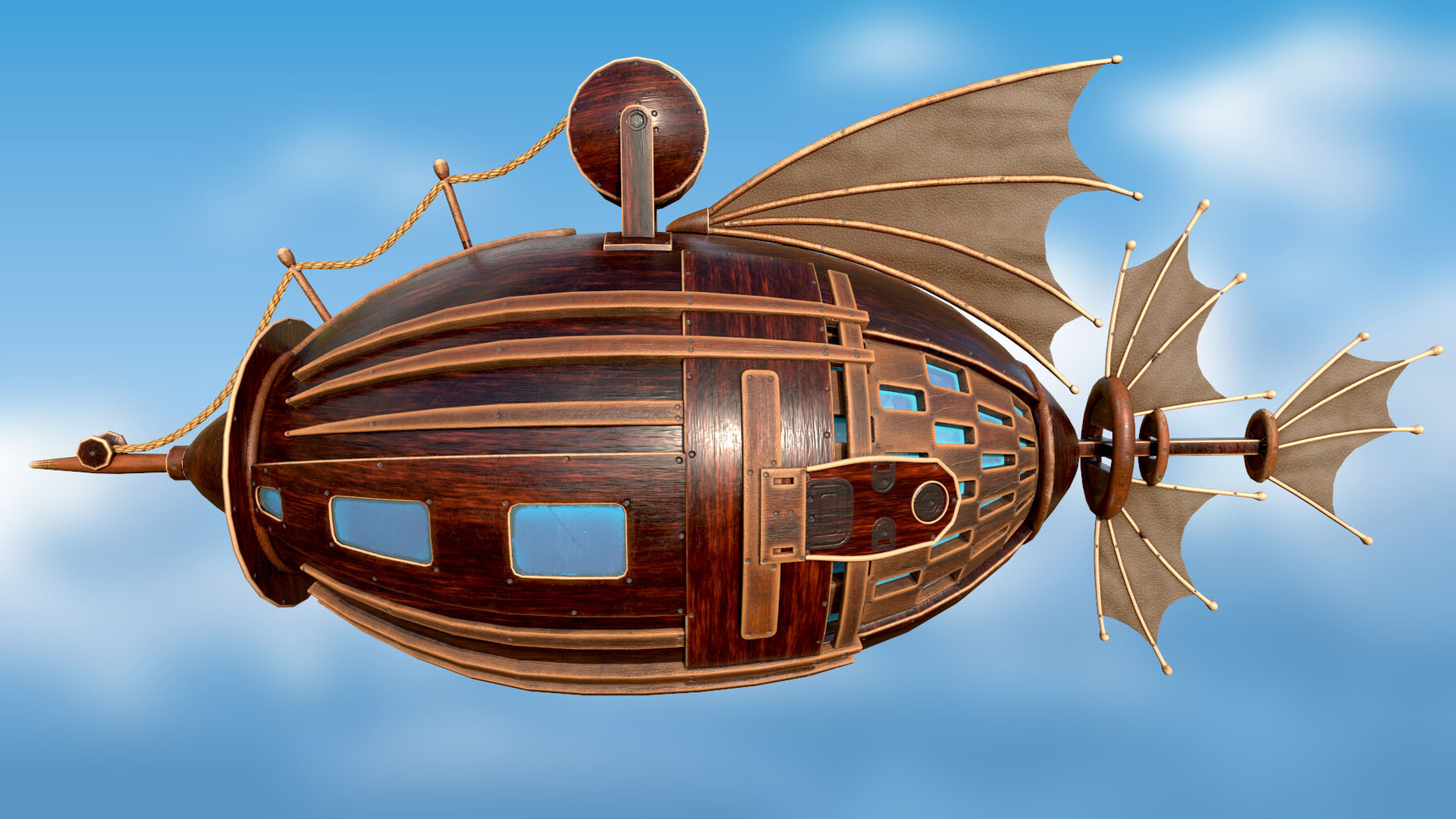 ArtStation - Airship PBR low-poly game ready 3D model | Resources