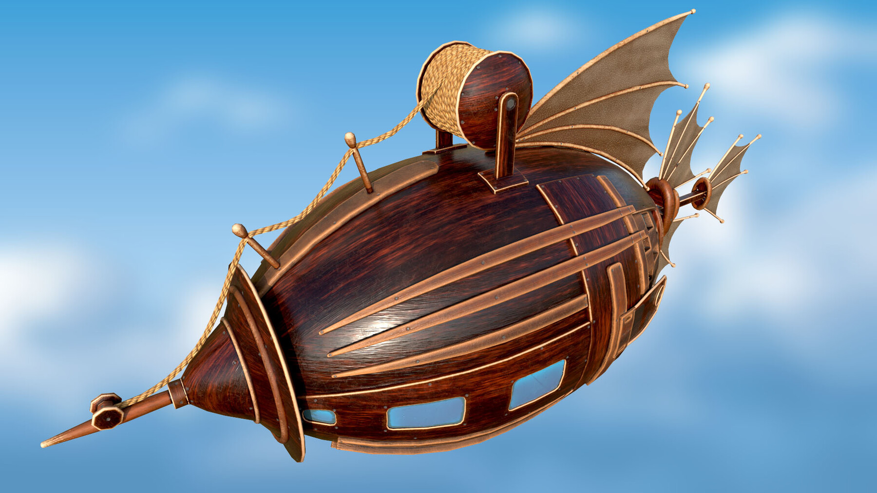 ArtStation - Airship PBR low-poly game ready 3D model | Resources