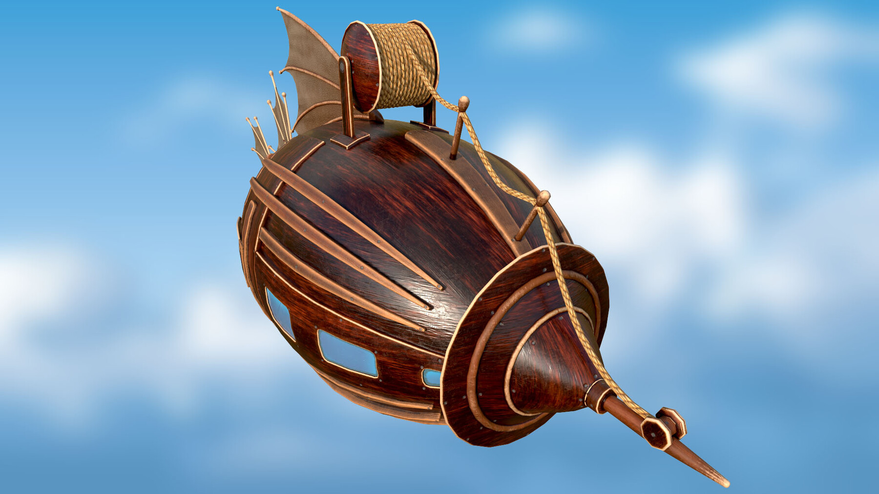 ArtStation - Airship PBR low-poly game ready 3D model | Resources