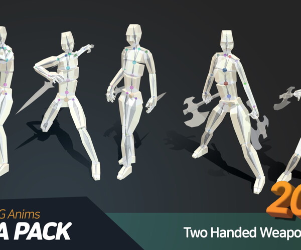 ArtStation - RPG Animation Mega Pack [Two Handed Weapon Female] | Game Assets