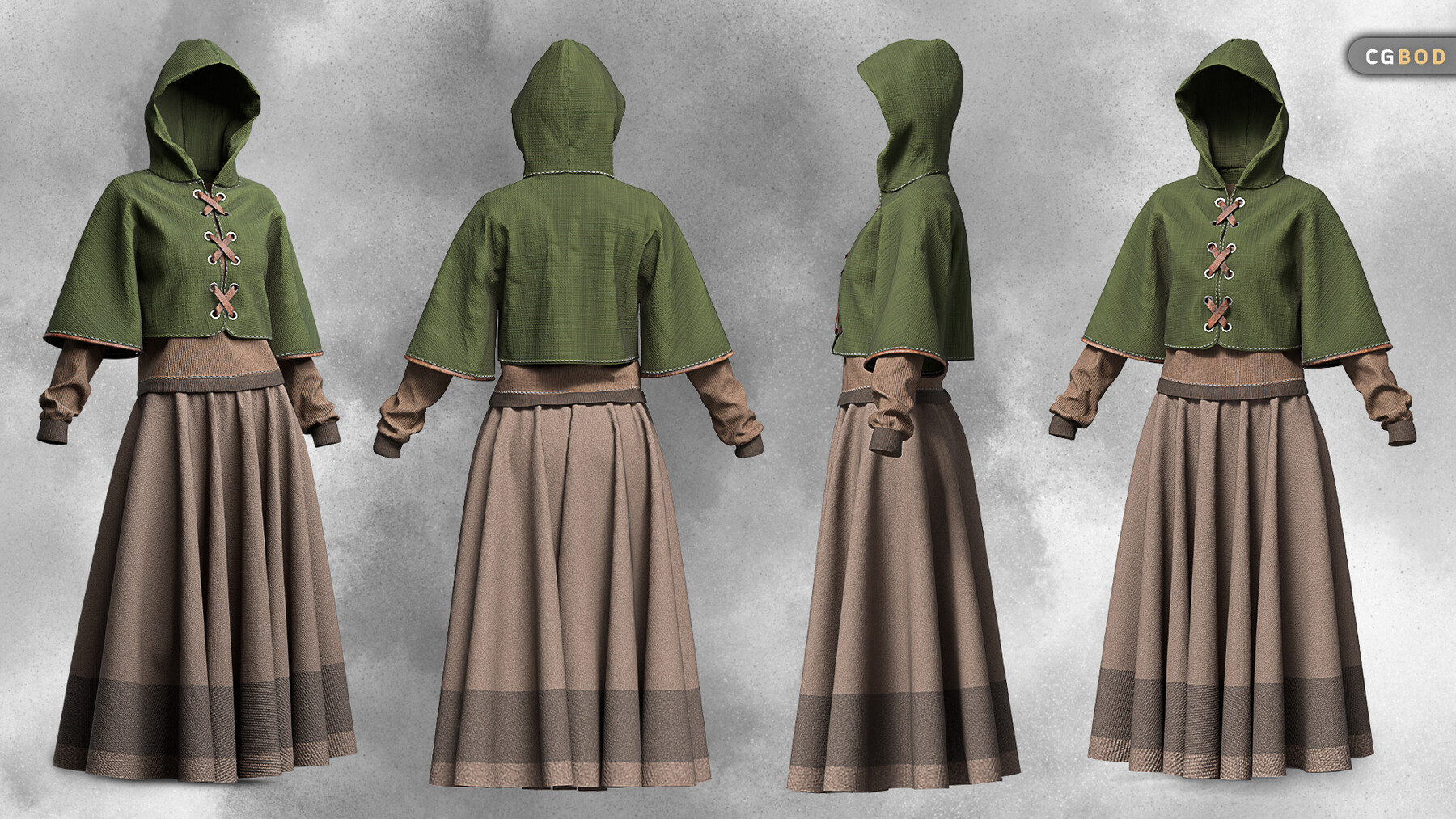 ArtStation - Medieval women Outfit Tutorial / Marvelous Designer / PBR ...