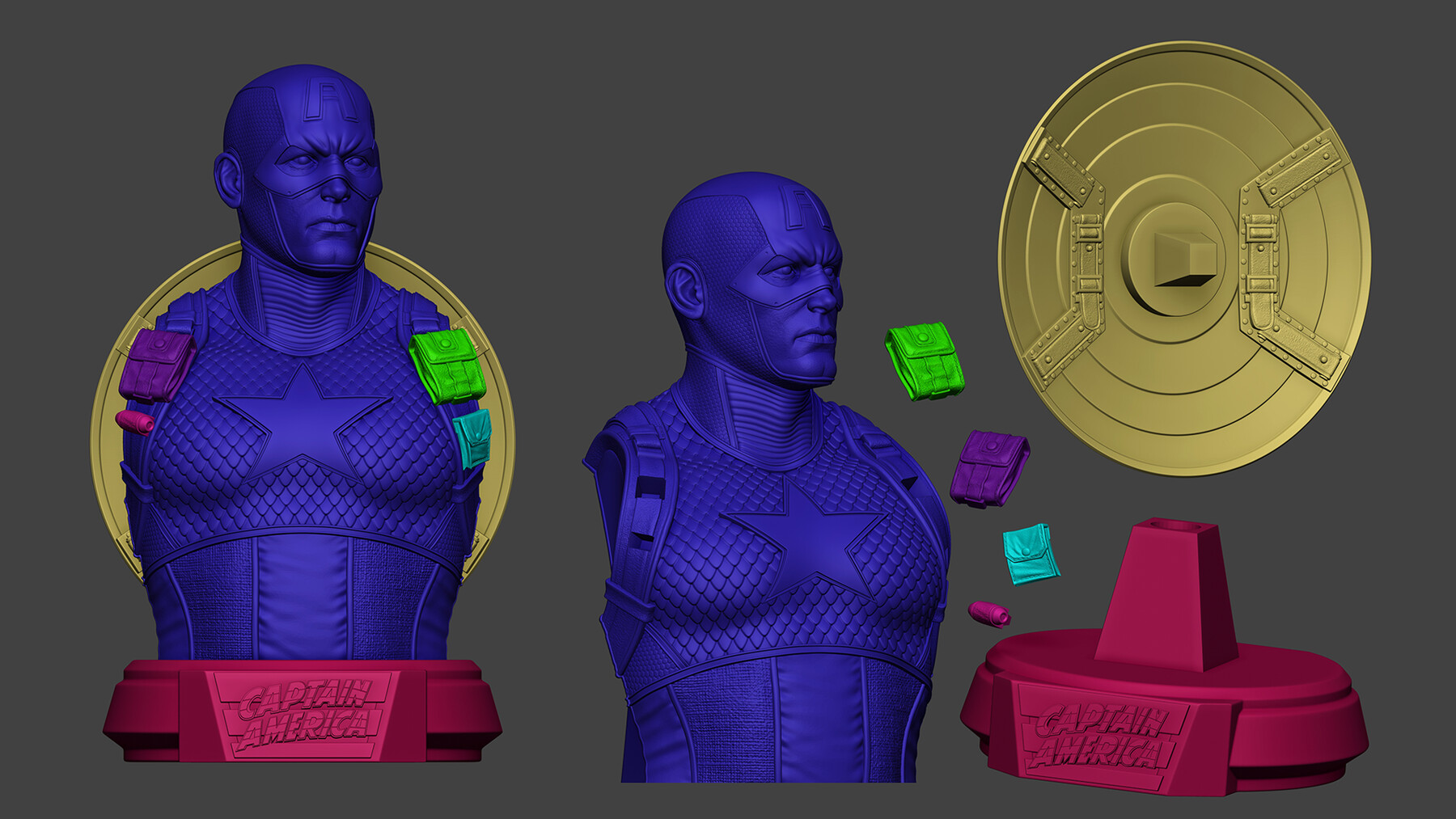 Artstation Captain America Bust Fan Art 3d Print Model Resources