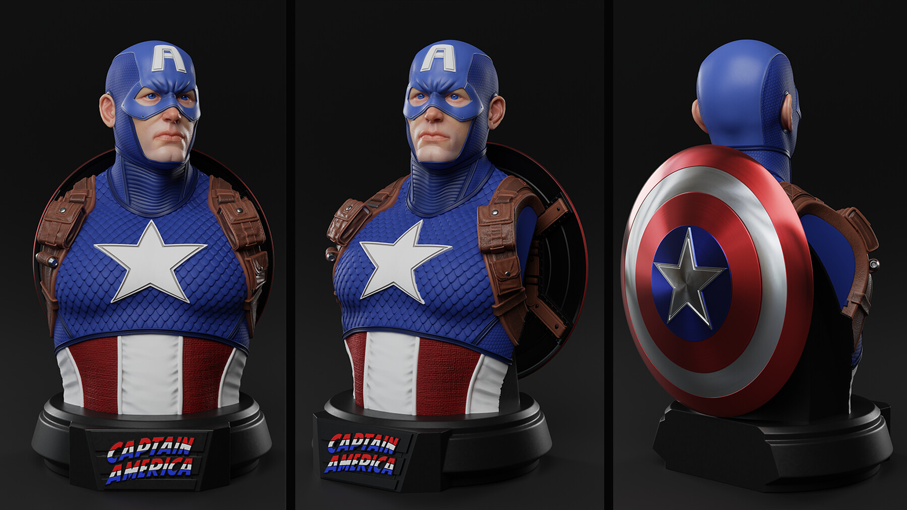 ArtStation - Captain America Bust fan art 3D print model | Resources