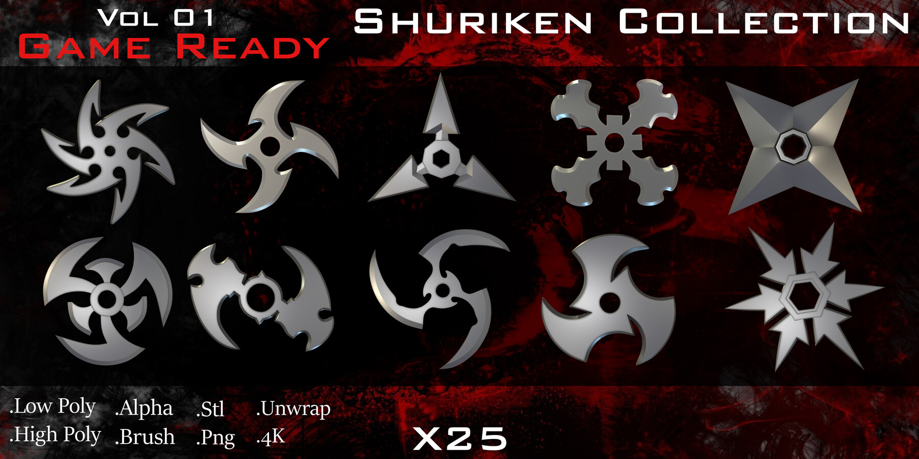 ArtStation - Shuriken_Collection_01 | Game Assets