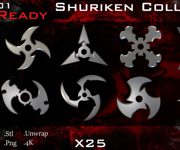 ArtStation - Shuriken_Collection_01 | Game Assets