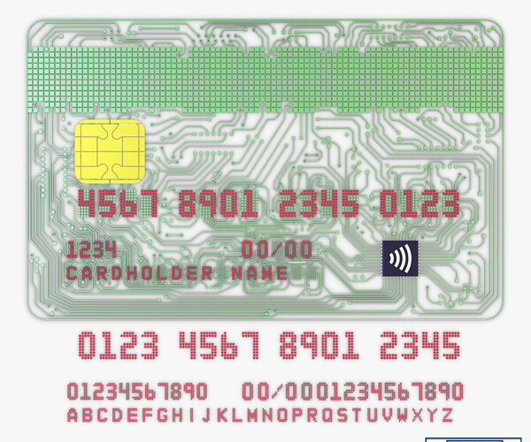 ArtStation - Electronic Circuit Bank Card v 1 | Resources