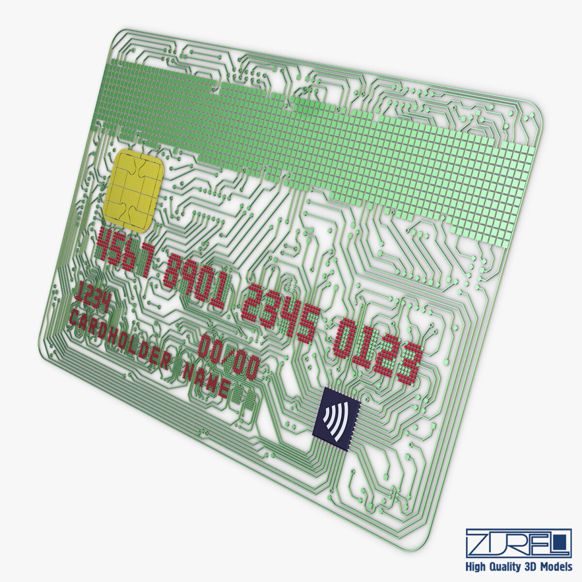 ArtStation - Electronic Circuit Bank Card v 1 | Resources