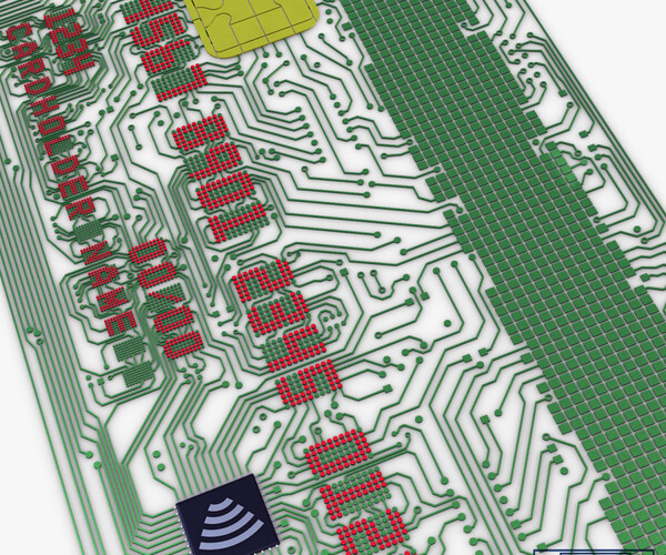 ArtStation - Electronic Circuit Bank Card v 1 | Resources